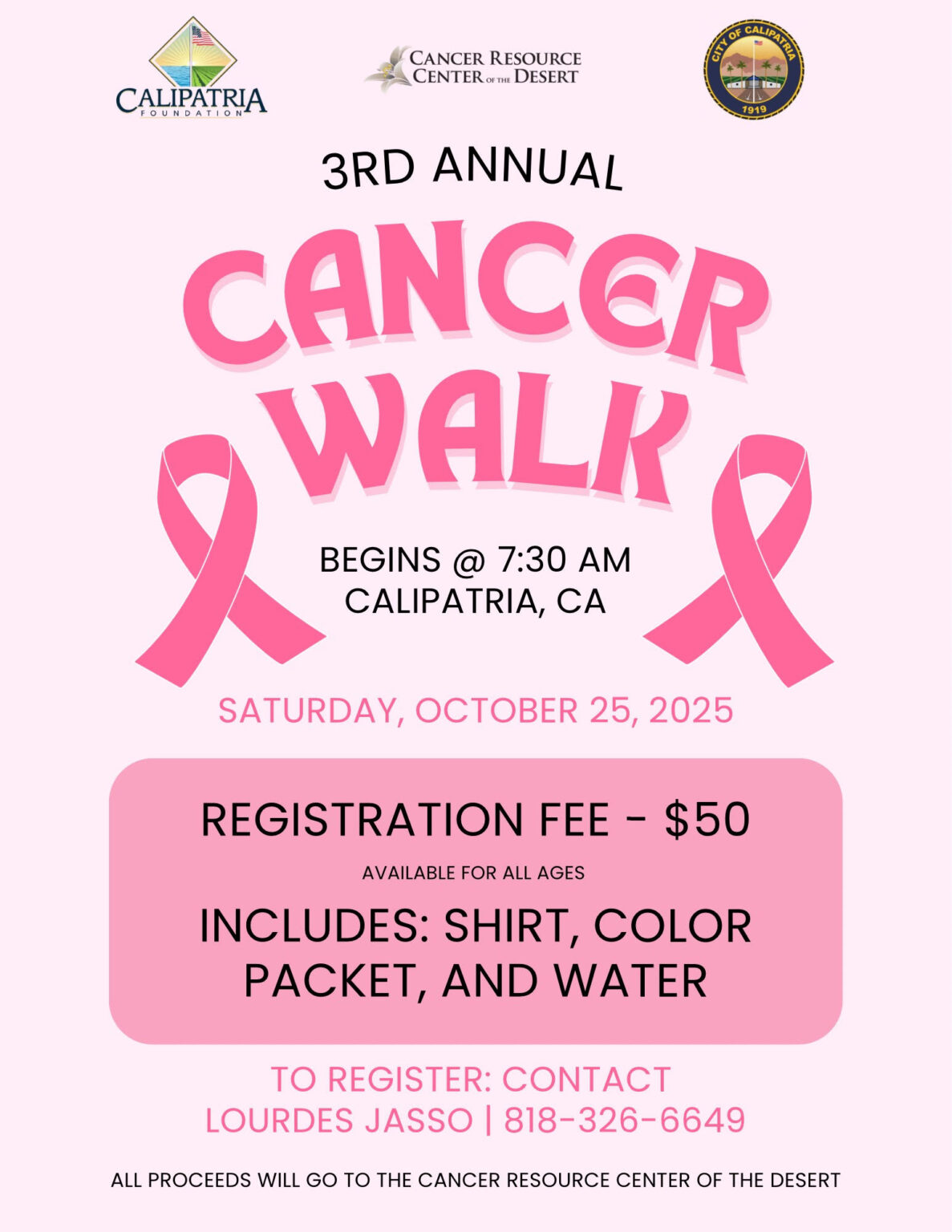 3rd Annual Cancer Walk - Cancer Resource Center of the Desert